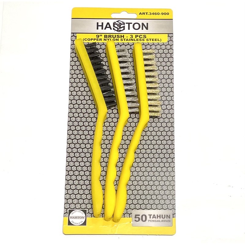 Jual Sikat Kawat 3 Pcs Haston Prohex 9” Panjang Sikat Kawat Sikat