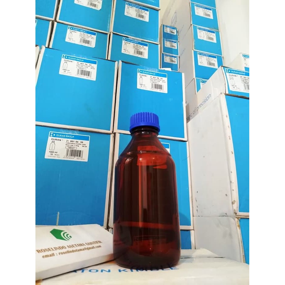 Jual Laboratory Bottle 500 ml amber DURAN Lab Botol laboratorium Coklat ...