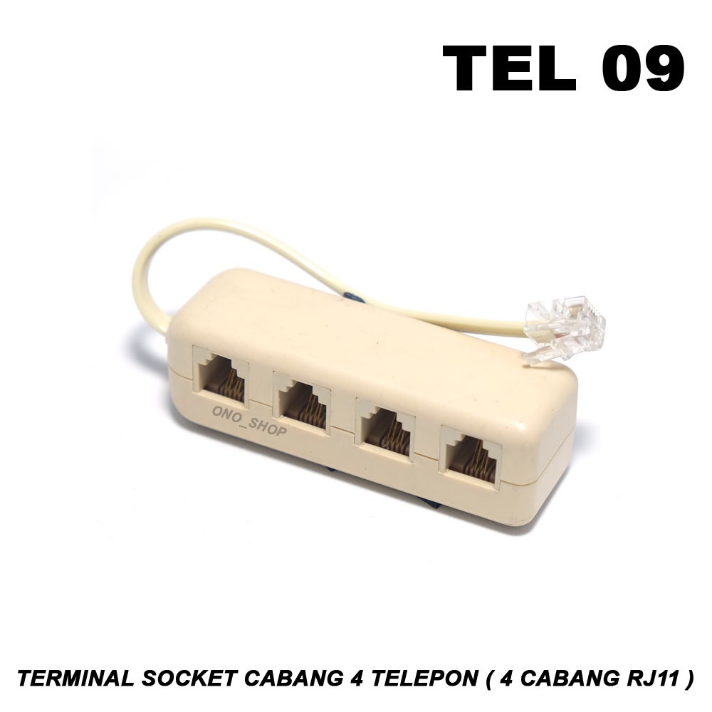Jual Terminal Socket Cabang 4 Telepon ( 4 Cabang RJ11 ) | Shopee Indonesia