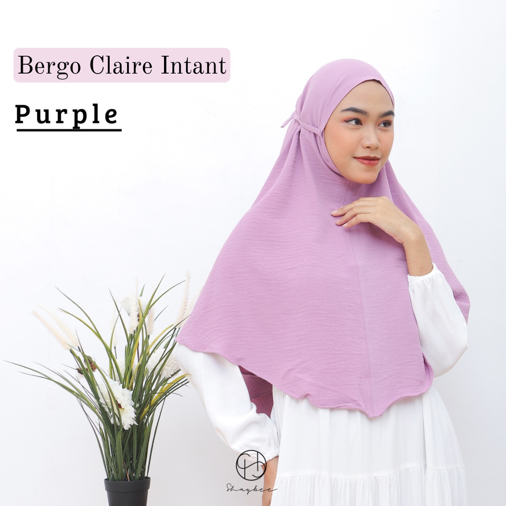 Jual Shaybee Bergo Claire Instant | Bergo Bahan Rayon Crinkle | Airflow Premium - Bergo Instant ...