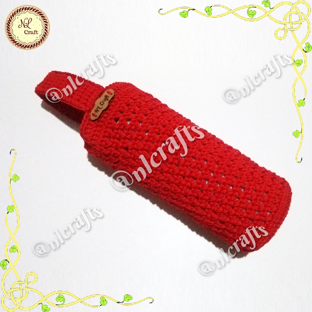 Jual Sarung Botol Minum Rajut Bottle Cover Kapasitas 500 ml Tumbler ...