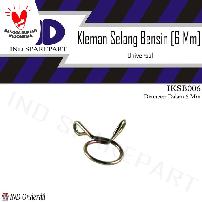 Jual IND Onderdil Kleman/Keleman/Klip/Clip Selang/Slang Bensin Diameter ...