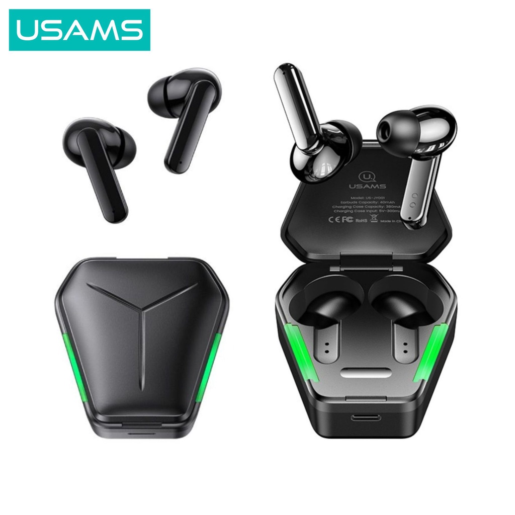 Jual AirOne USAMS JY01 TWS Gaming Earbuds Bluetooth BT5.0 Low Latency ...
