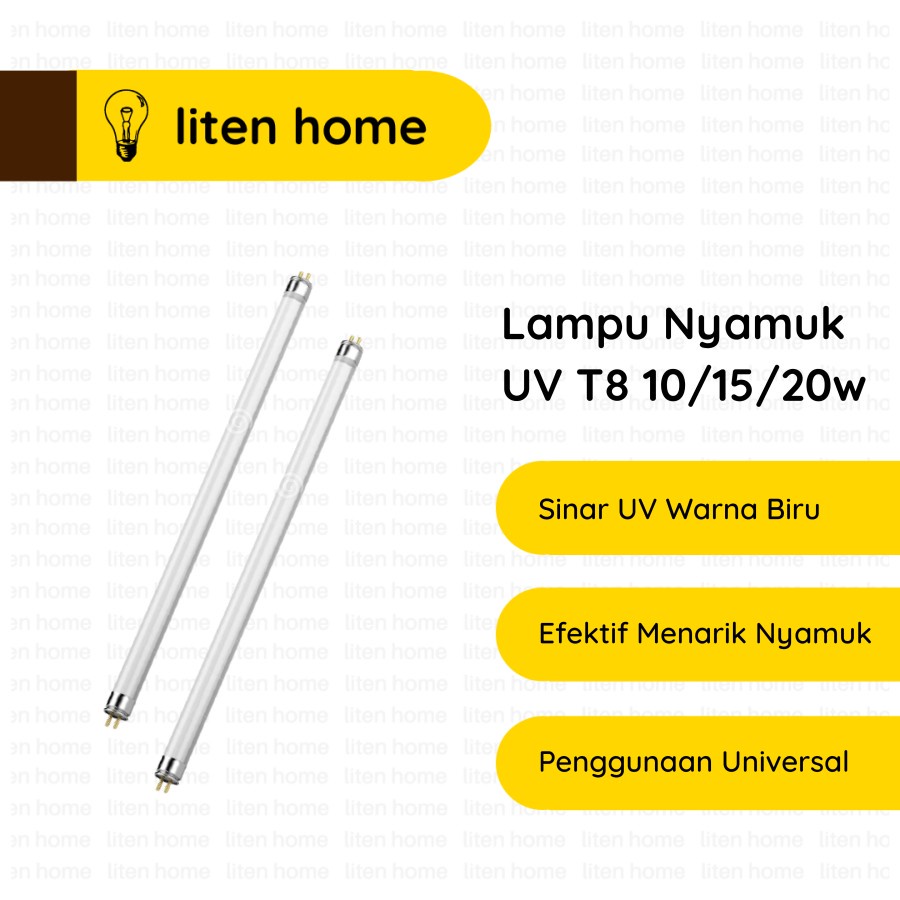 Jual Refill Lampu UV Nyamuk / Lampu Insect Killer T8 10w / 15w / 20w ...