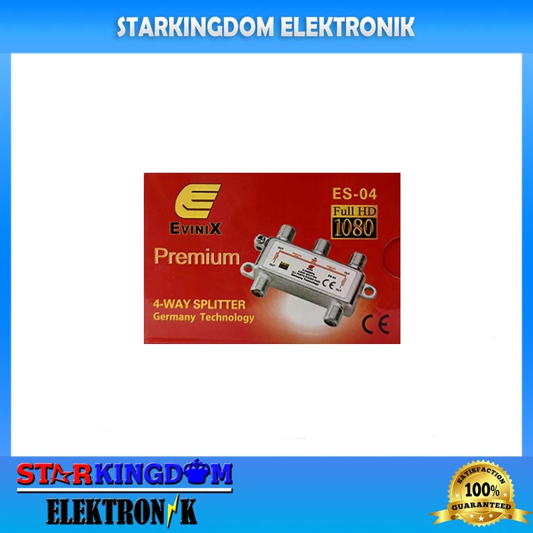 Jual Splitter 4 Way Skyview GS01-04 Untuk Cabang Antena TV UHF & Parabola | Shopee Indonesia