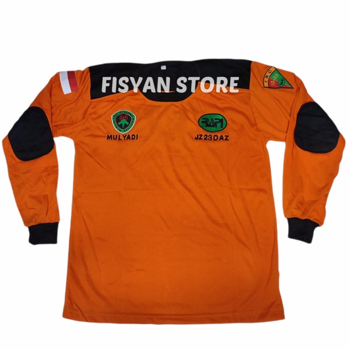 Jual Kaos Rapi Lengan Panjang Orange | Kaos Rapi Radio Orange | Shopee ...