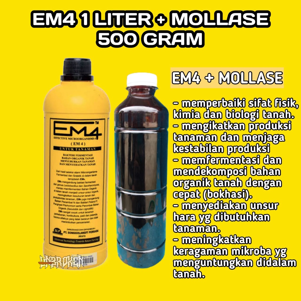 Jual Em4 Pertanian Dan Perkebunan 1 Liter Dan Molase Tetes Tebu 500gram ...