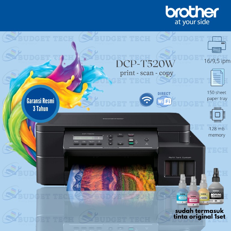 Jual Printer Brother T520w T520 All in One Ink Tank Wifi Printer - NEW ...