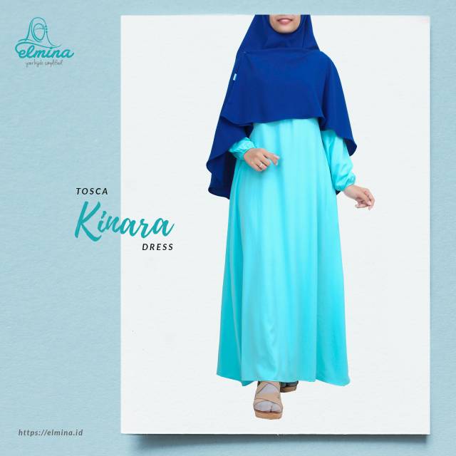Jual Elmina - Gamis Syari Daily - Kinara Dress | Shopee Indonesia