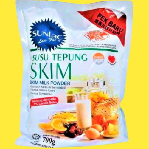 Jual Susu tepung SKIM Sunlac/ Sunlac SKIM milk powder-700gr | Shopee ...