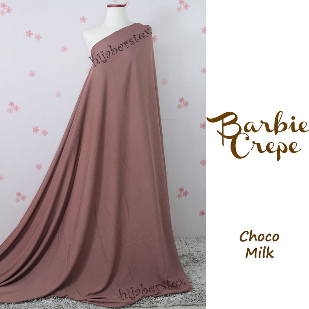 Jual 1/2 Meter Kain BARBIE CREPE Choco Milk (ecer warna - DC) | Shopee ...