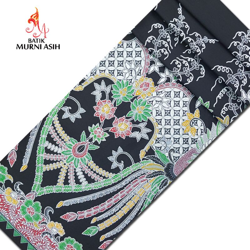 Jual Batik Murni Asih Kain Batik Solo Hitam BC01-M38 | Shopee Indonesia