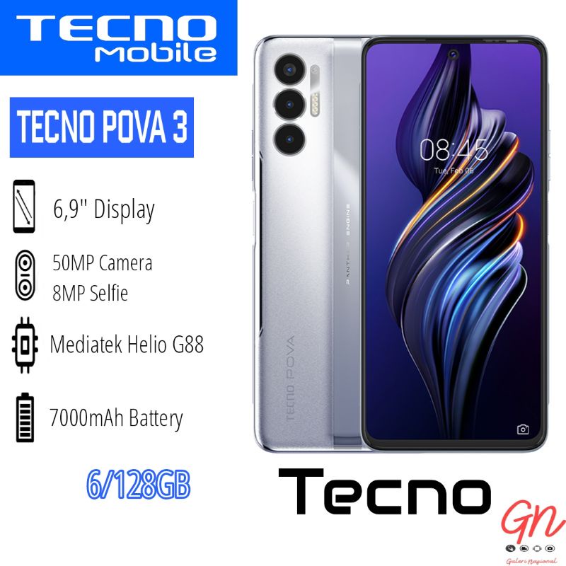 Jual Tecno Pova 3 6/128GB Garansi Resmi | Shopee Indonesia