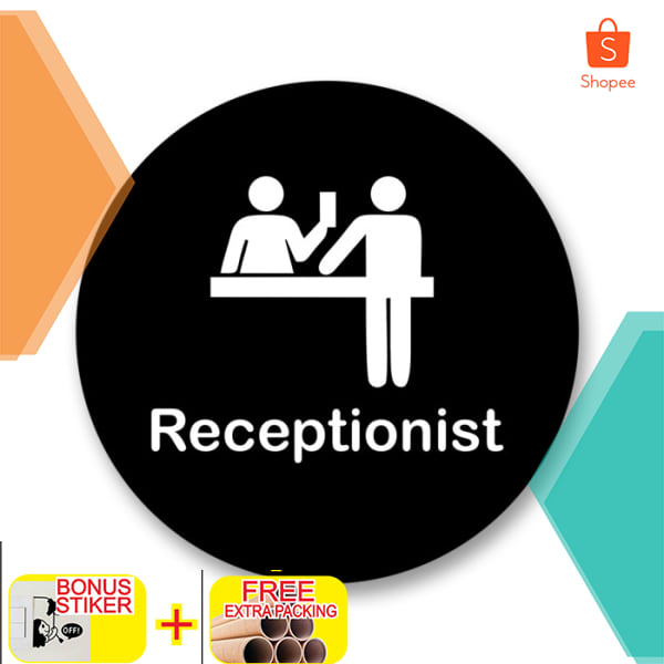 Jual wall sign - receptionist desk - penanda meja resepsionis Elegan ...