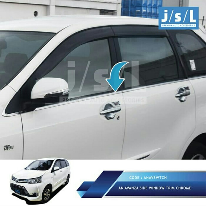 Jual List Kaca Samping Chrome Grand New Avanza Xenia Side Window Trim ...