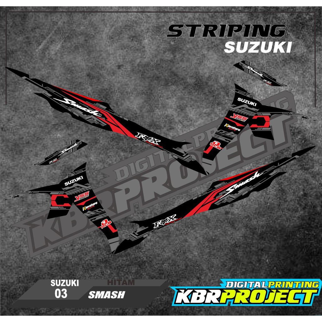Jual (cod) Stiker Road Race Striping smash - Stiker Variasi List Motor ...