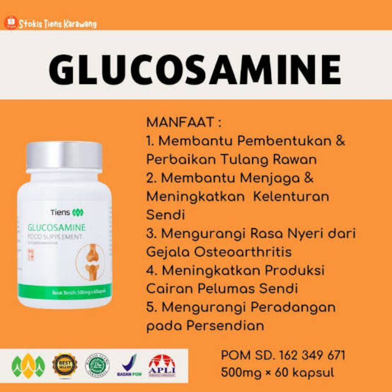 Jual Glukosamin Tiens pelumas sendi oestoporosis oestoartritis keropos ...