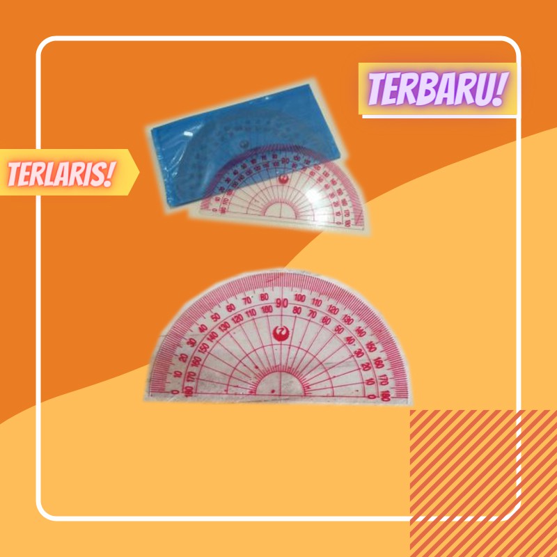 Jual Penggaris / Garisan / Mistar Plastik Busur 180 derajat Murah ...