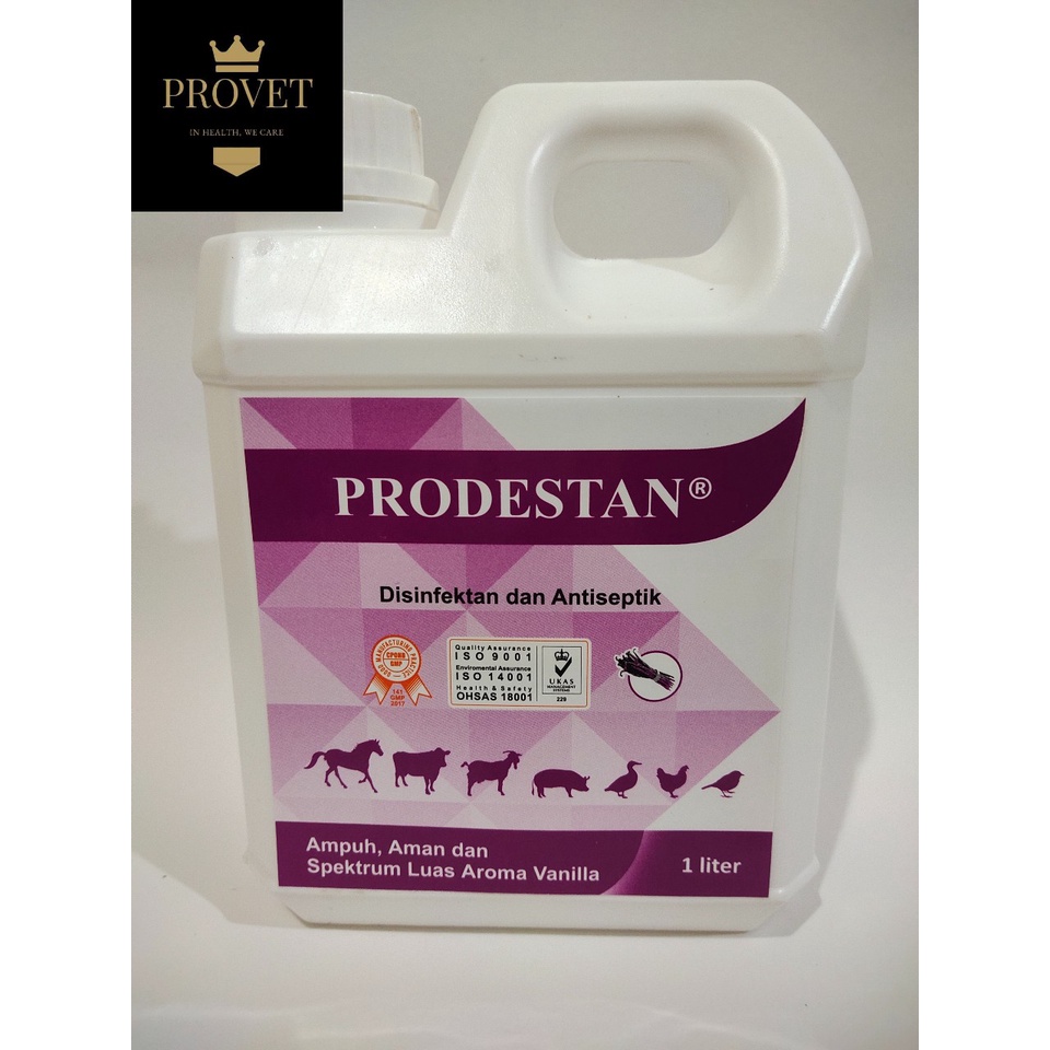 Jual Desinfektan Antiseptik Spektrum Luas Prodestan 1 liter | Shopee ...