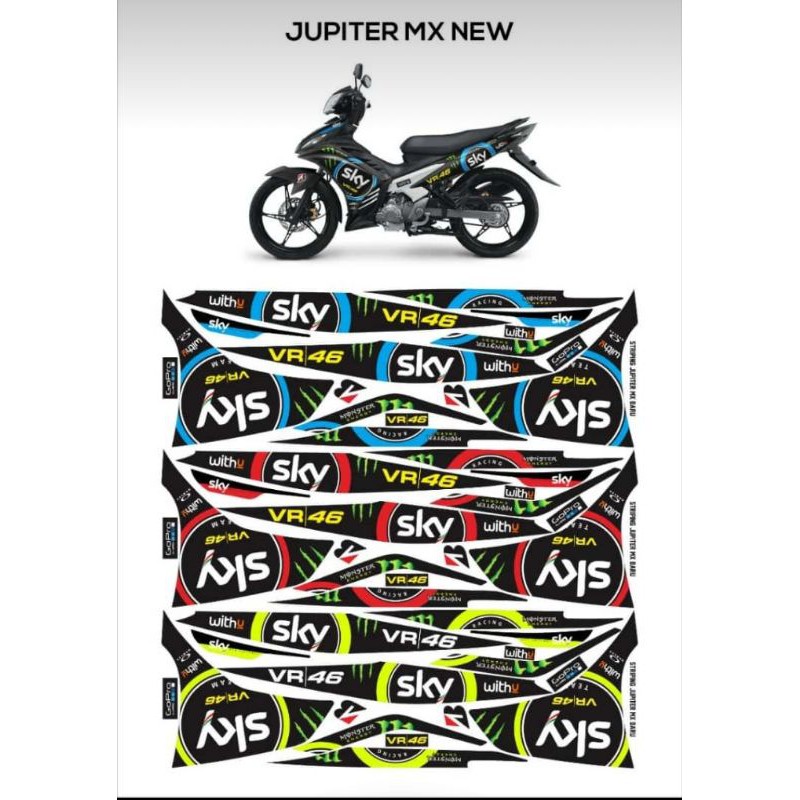 Jual striping sticker jupiter mx new sky edittion | Shopee Indonesia