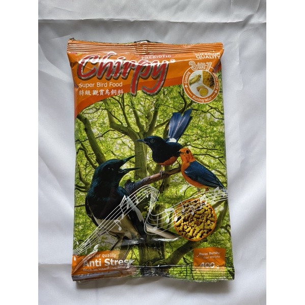 Jual CHIRPY COKLAT SUPER BIRD FOOD 3 IN 1 PAKAN BURUNG MURAI KACER ANIS ...