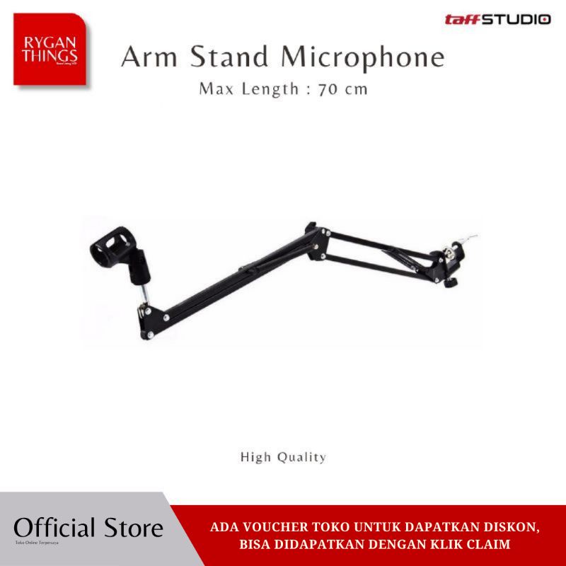 Jual Stand Mic Meja / Arm Stand Suspensi Lazypod Mikrofon Aluminium ...