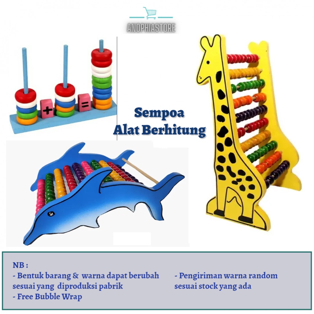 Jual Mainan Kayu Menara Hitung Sempoa Jerapah Sempoa Lumba | Shopee ...