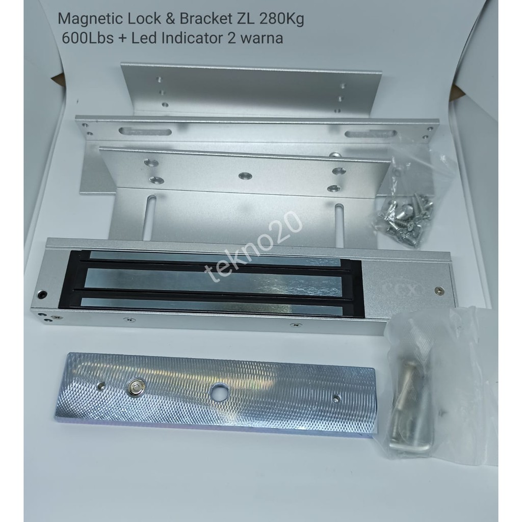 Jual Emlock Em Lock Magnetic Lock With Bracket Zl Braket 280kg 600lbs ...