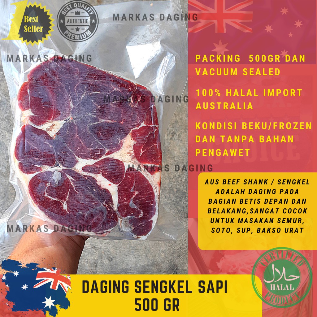 Jual Daging Sapi Sengkel Beef Shank Shankle Import 500 gram | Shopee ...