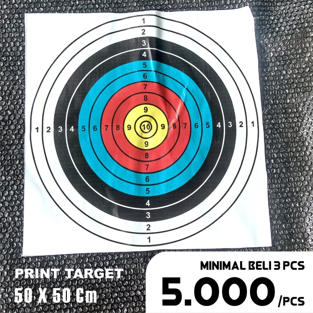 Jual (PT50) Print Target panahan ukuran 50 cm X 50 cm bahan vinyl ...