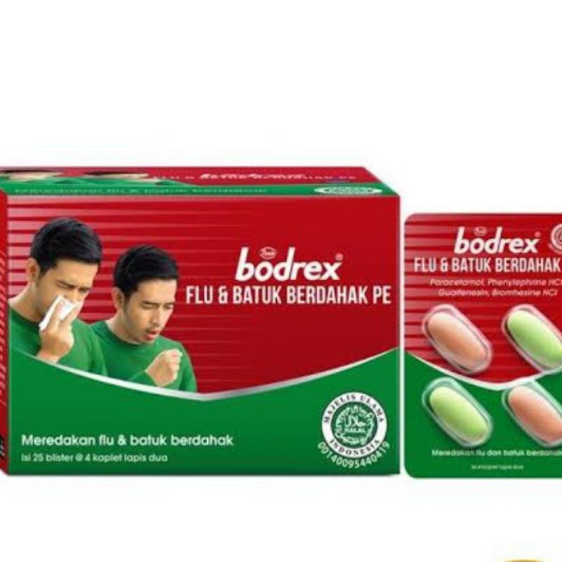 Jual Bodrex Flu&Batuk Berdahak PE Kaplet 1box(25strip) | Shopee Indonesia