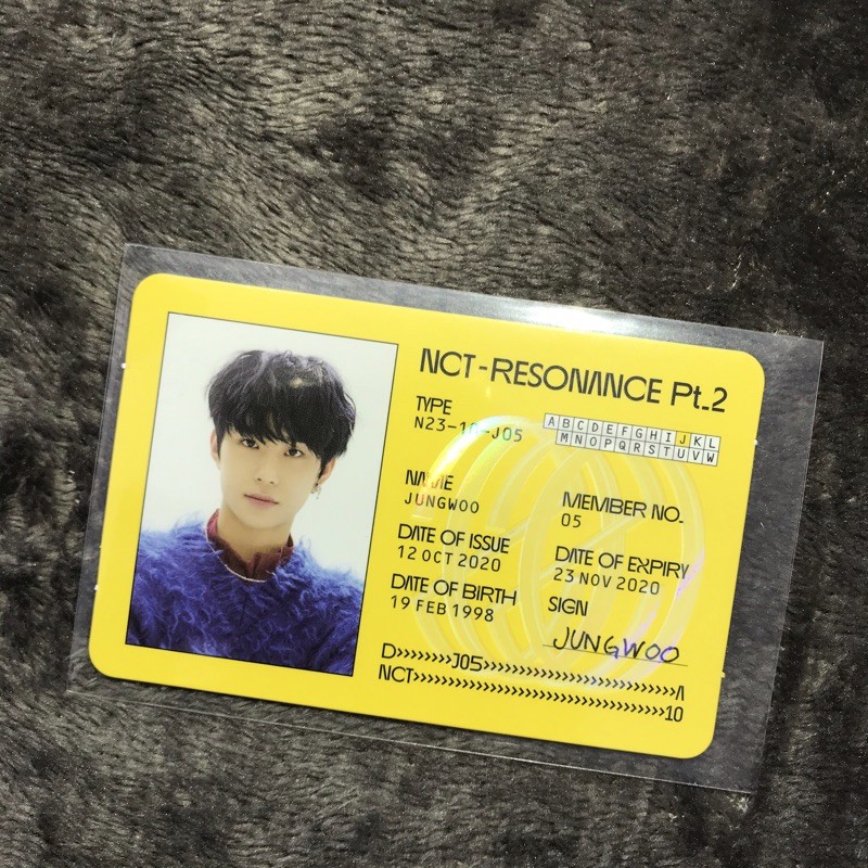 Jual NCT ID CARD JUNGWOO RESONANCE pt 2 ver. | Shopee Indonesia