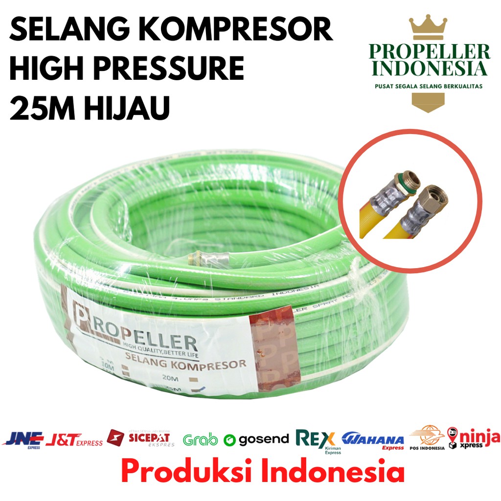 Jual Selang Paket Kompresor Hijau 25 Meter hose Selang Kompresor Air ...