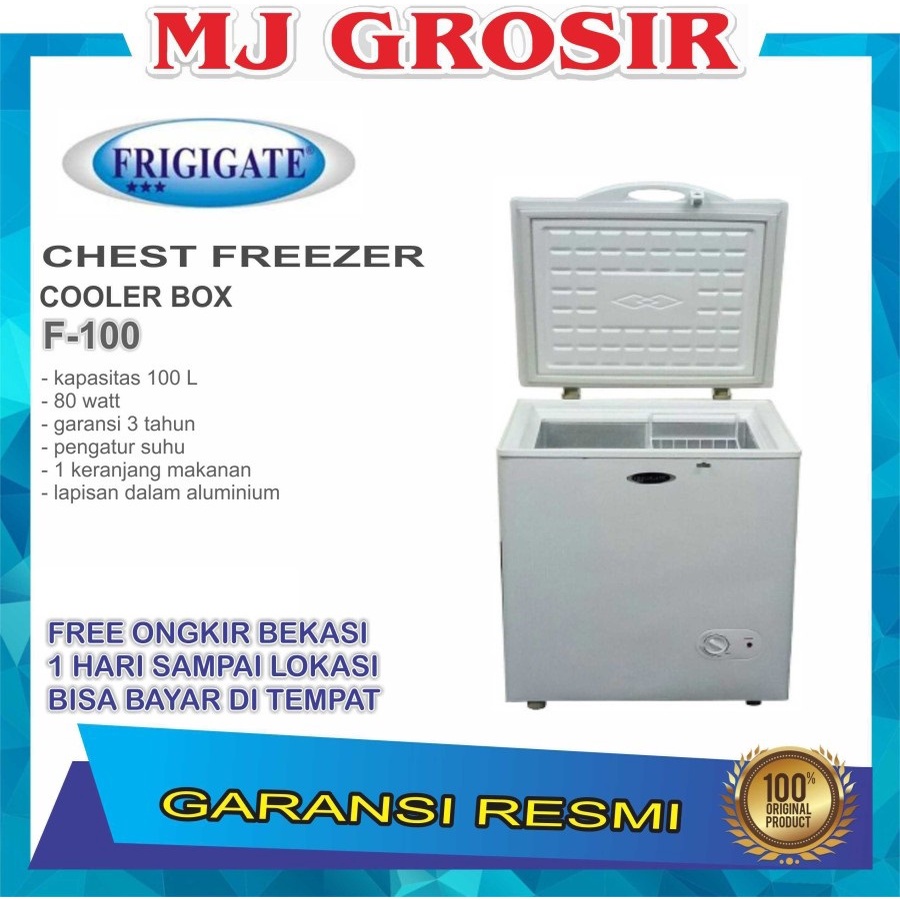 Jual FRIGIGATE F 100 CHEST FREEZER BOX 100 L LEMARI PEMBEKU 100 LITER ...