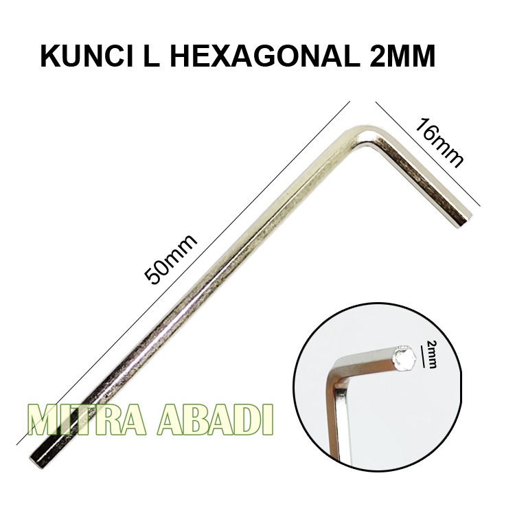 Jual KUNCI L HEXAGONAL KECIL / HEX KEY Wrench untuk Baut L Tanam M3 ...