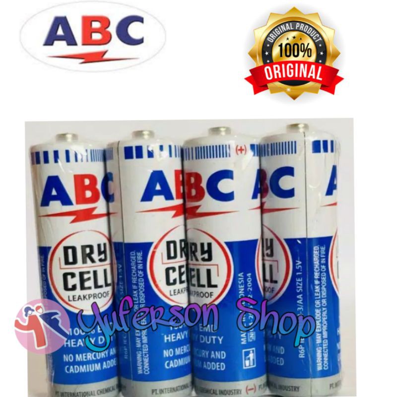 Jual BATTERY ABC AA SIZA1.5V (1 PACK ISI 4 PCS) | Shopee Indonesia