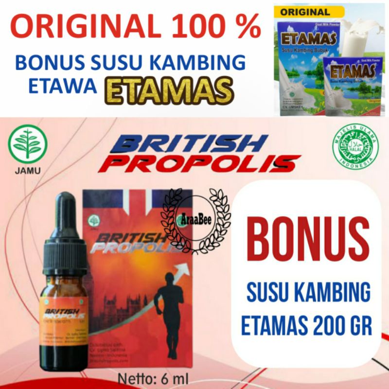 Jual British Propolis Original Asli BONUS SUSU KAMBING ETAMAS 200 gr ...