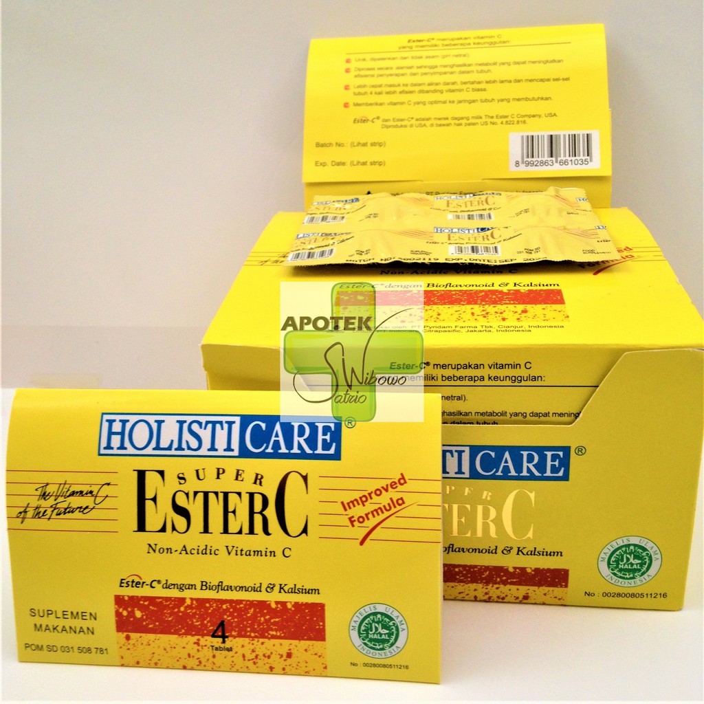 Jual VITAMIN ESTER C TAB STRIP 4s ( HARGA PER STRIP ) | Shopee Indonesia