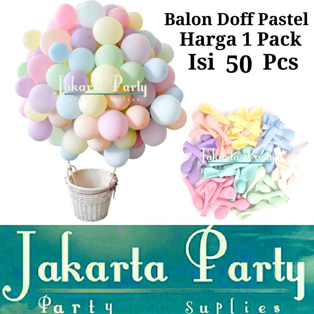 Jual Balon Latex Macaron 12 inch isi 50 pcs / Balon per pack / Balon ...