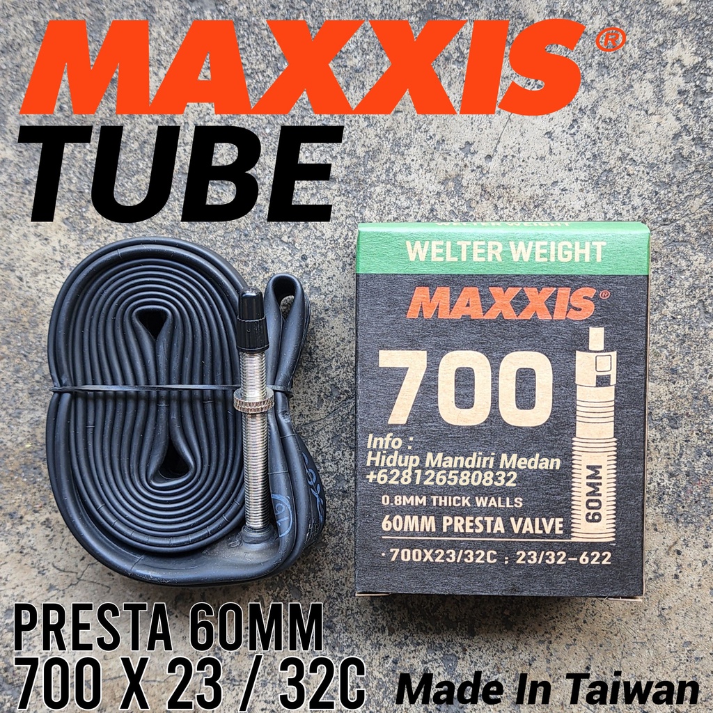 Jual Ban Dalam Maxxis 700 x 23c sampai 32c Presta 60mm 700c 23 25 28 32 25c 28c 32c Road Bike ...
