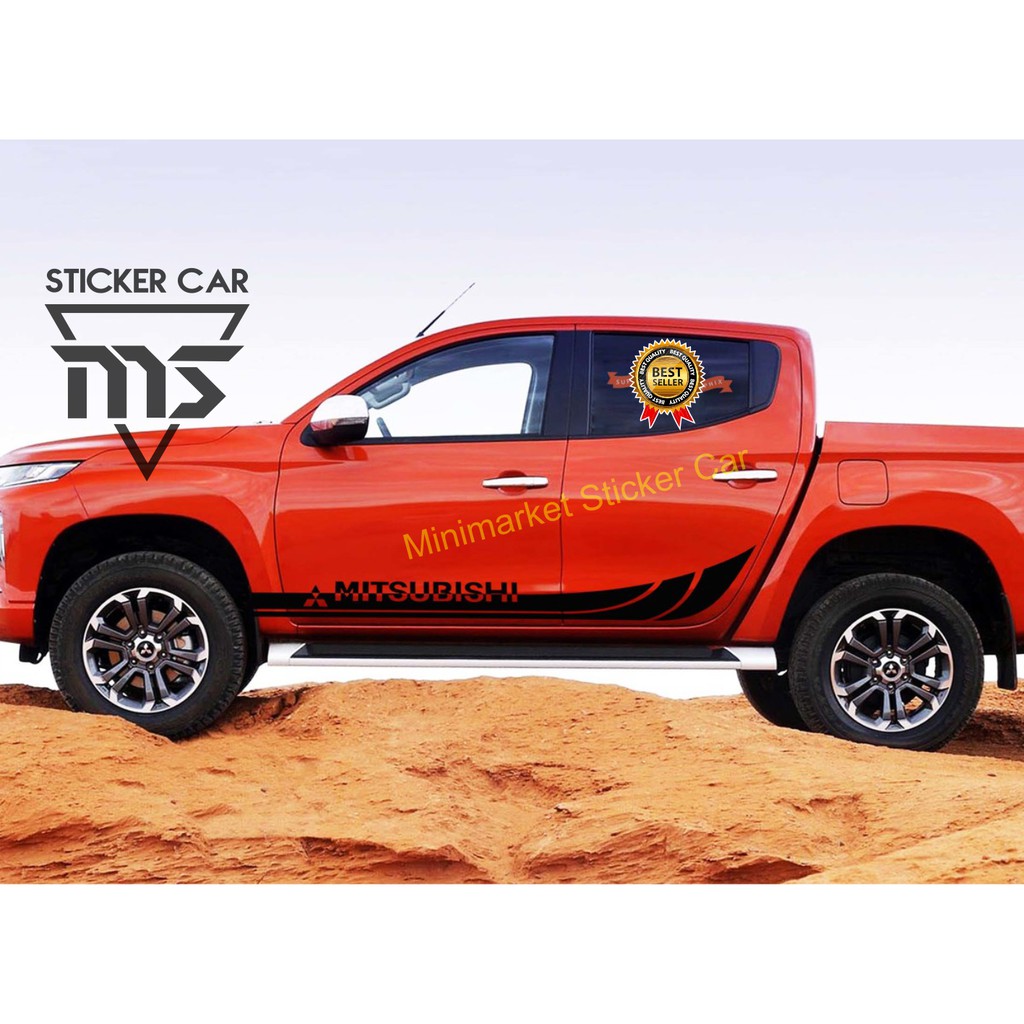 Jual stiker sticker mobil mitsubishi strada triton l200 side body ...