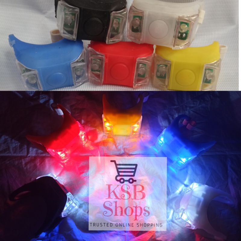 Jual [KSB] Bicycle LED Silicone Front / Back Light Lampu LED Depan ...