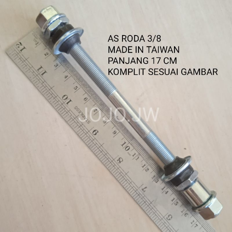 Jual axle as roda depan atau belakang sepeda 5/16 atau 3/8 mtb bmx mini ...