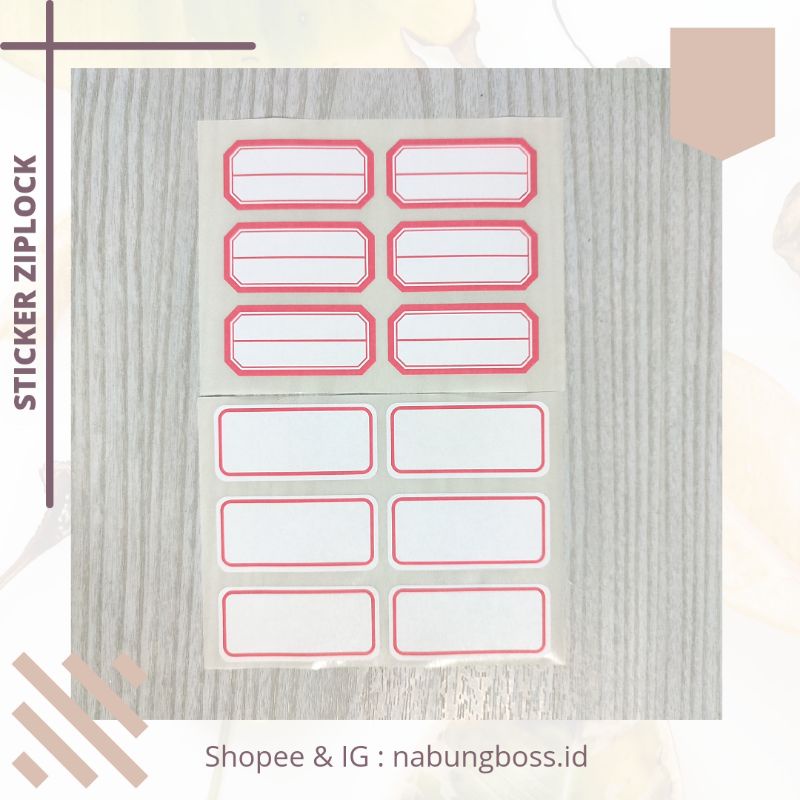 Jual Sticker Ziplock / Sticker Label / Sticker nama | Shopee Indonesia