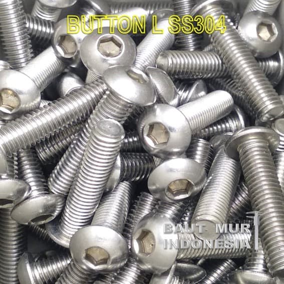 Jual wmkne0d Baut Kancing Button L Socket Cap Screw Ss304-A2 M6X12 Fe02F0 | Shopee Indonesia