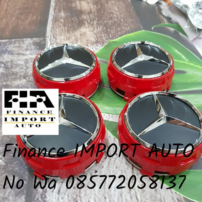 Jual Dop roda velg mercedes benz 75MM DOP VELG MERCY MERAH Tutup velg ...