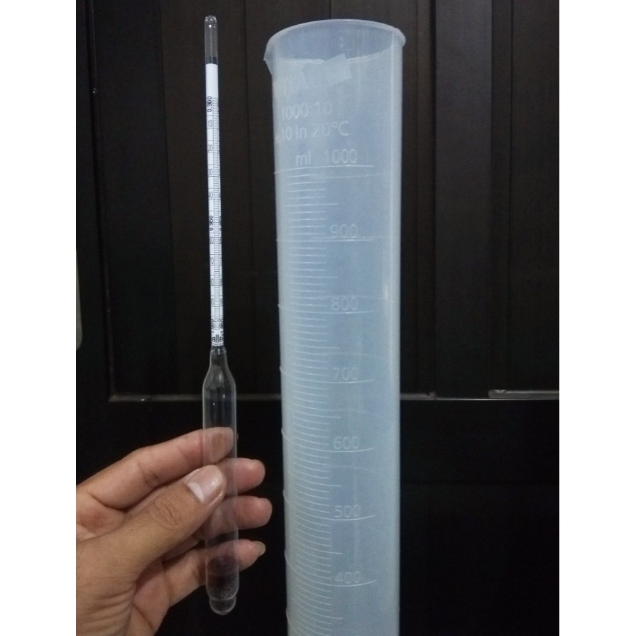 Jual Hydrometer untuk Minyak Solar Diesel Dex Plus Gelas Ukur 500 ml PP ...