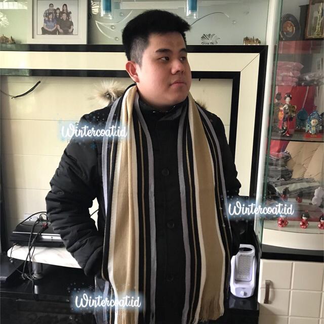 Jual READY INDONESIA Syal Rajut Pria Aldi Men scarf winter cowok ...