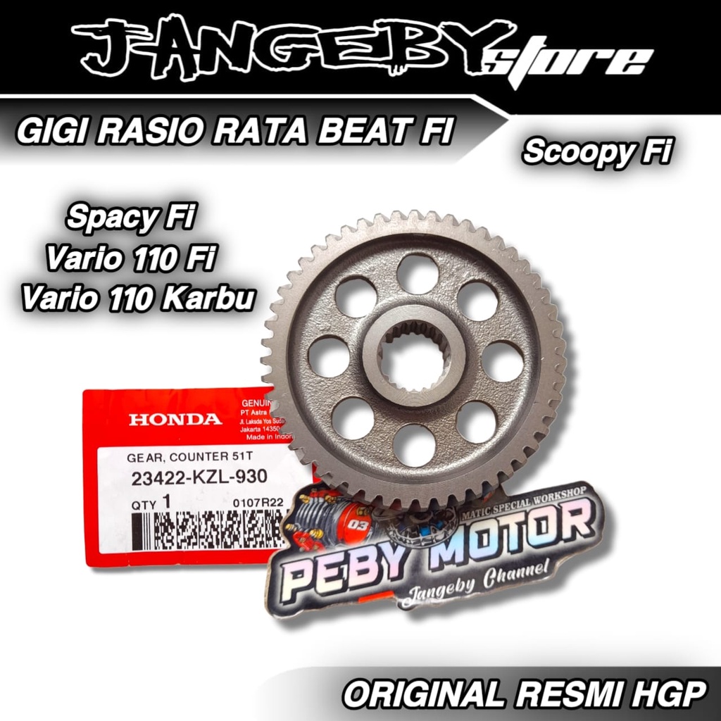 Jual Gigi Rasio Rata Beat Scoopy Spacy Vario 110 Fi Original Resmi HGP ...