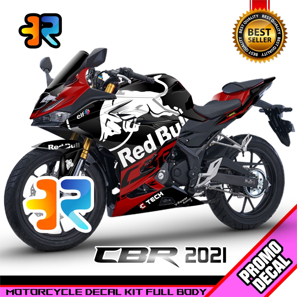 Jual Stiker Striping Decal Motor CBR 150R 2021 Desain Red Bull Torro ...